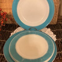 Vintage Pyrex Set 6 Checkers Salad Plates, 8.5" Diameter, - Etsy UK