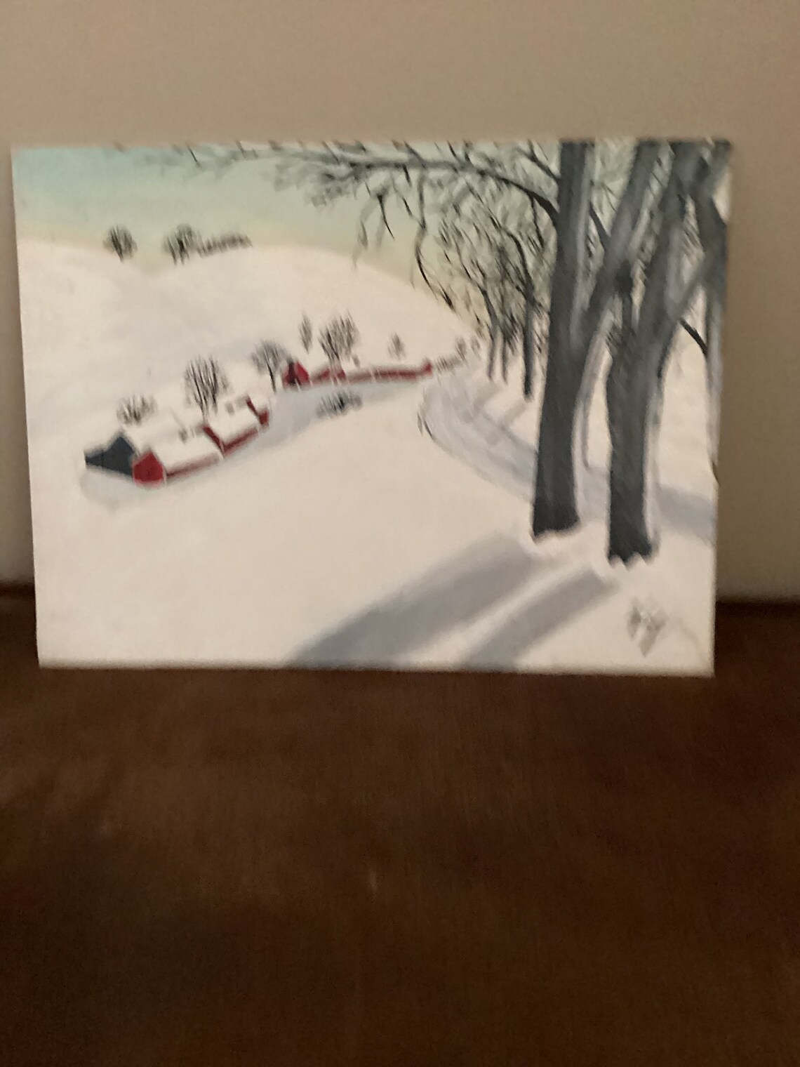 Original Barns in Snow Acrylic on Canvas Board 13x1/4x9 Custom Orders ...