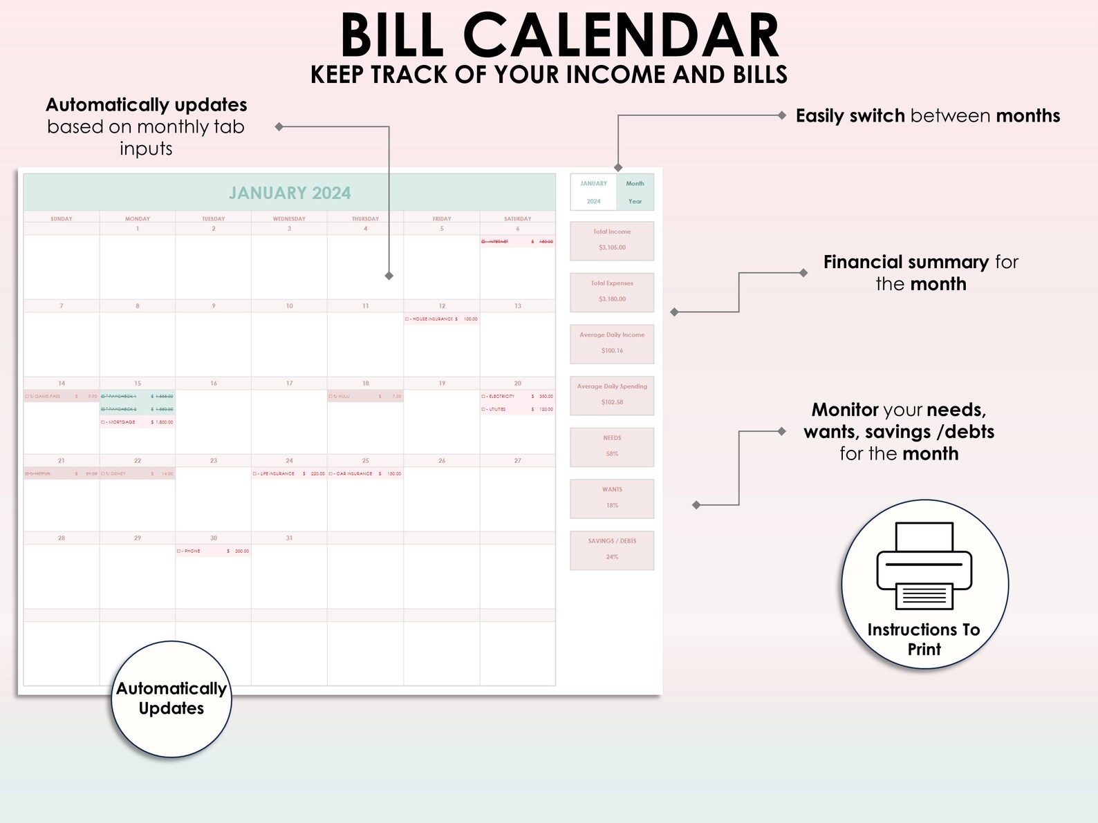Family Budget Planner Couples Budget Spreadsheet Excel Google Sheets ...