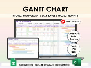 Gantt Chart Automated Project Timeline Task Tracker Google Sheets Template - Etsy Canada