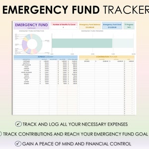 Emergency Fund Spreadsheet Google Sheets Excel Spreadsheet Emergency ...