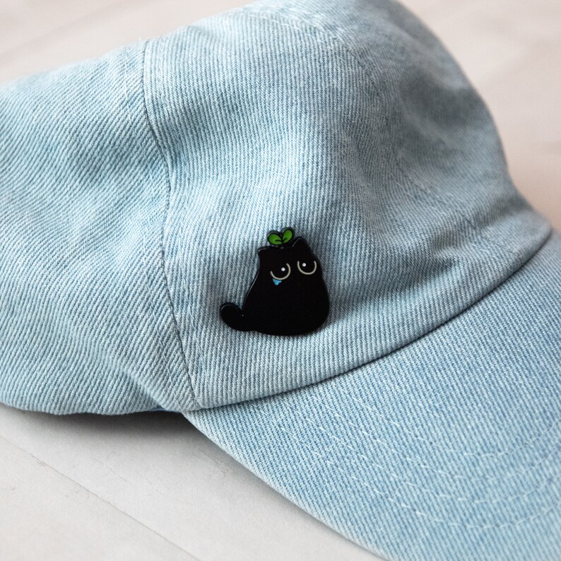 Sad Cat With Sprouts Artistic Pin Bag Backpack Jackets - Etsy