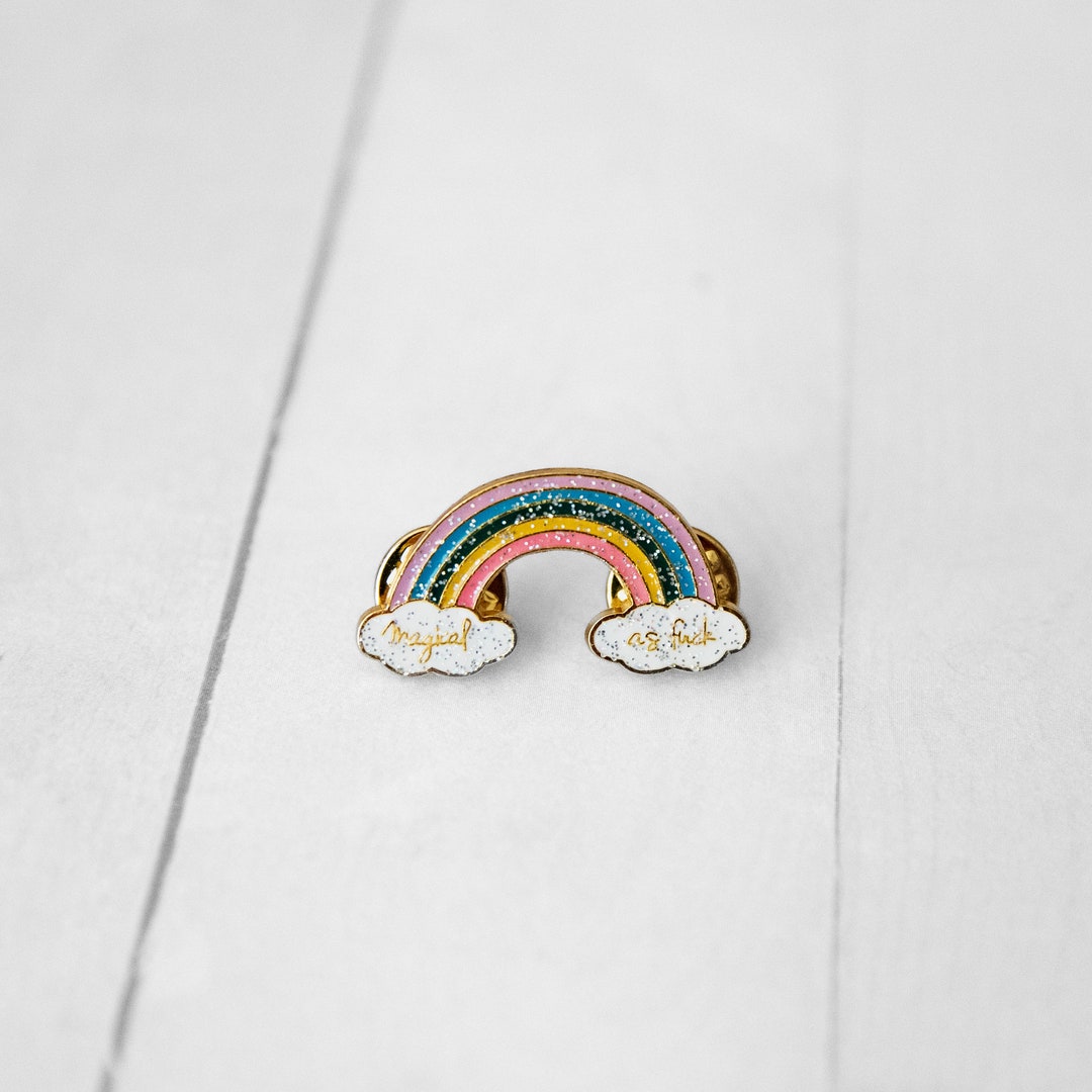 Magical Rainbow Self Humor Funny - Artistic Pin Bag, Backpack, Jackets ...
