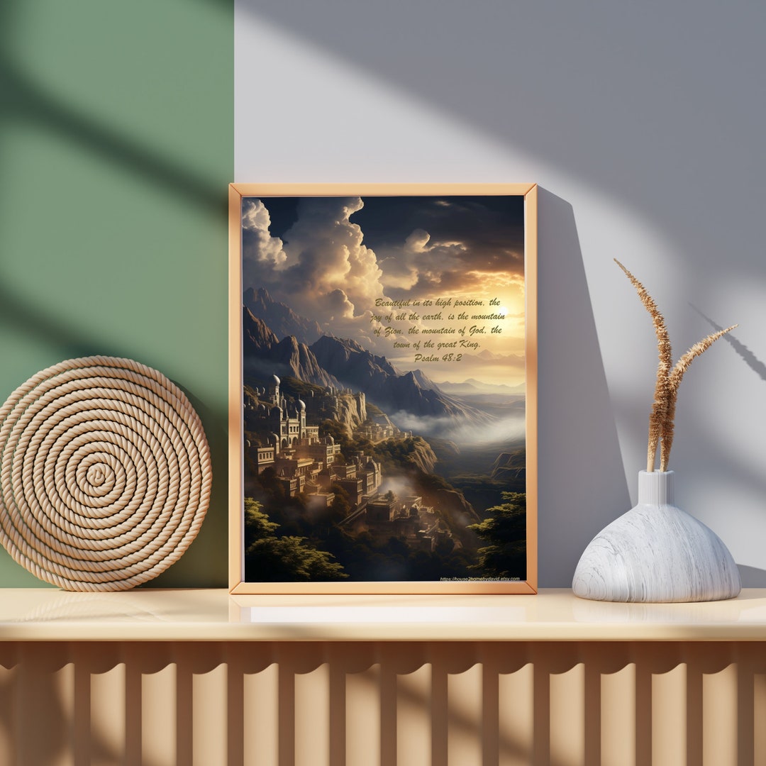 AI Generated Image of Psalm 48:2, Digital Print, Digital Art, Wall Art ...
