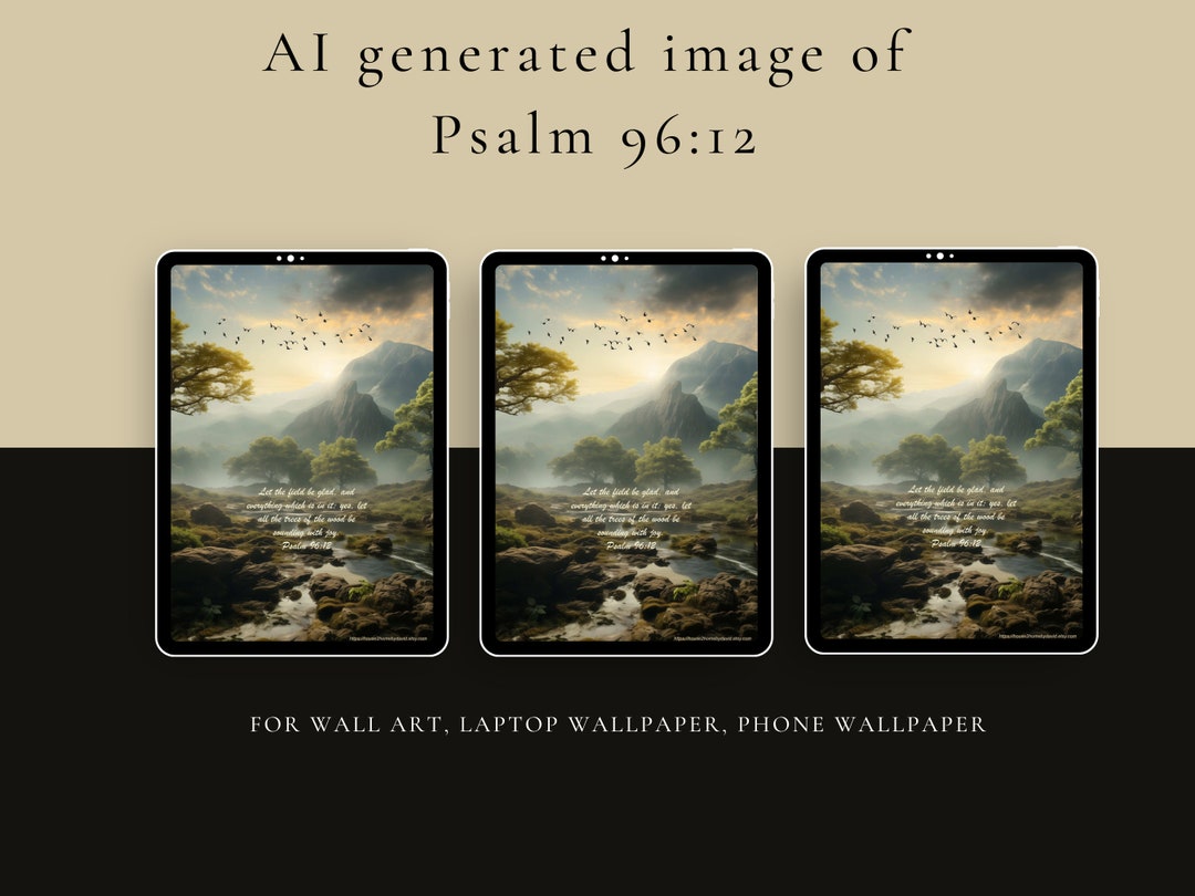 AI Generated Image of Psalm 96:12, Digital Print, Digital Art, Wall Art ...