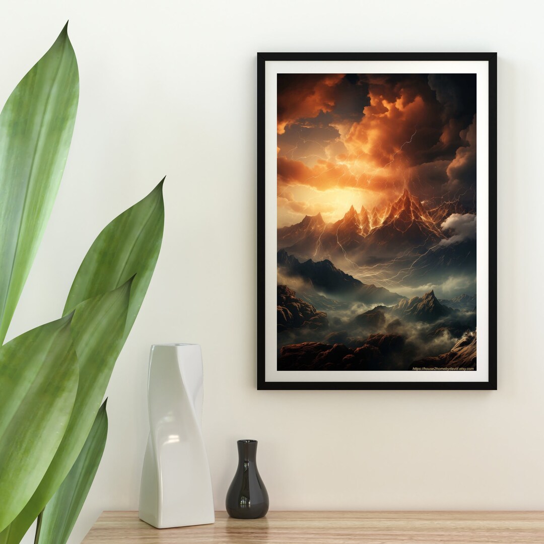 Heavenly Art, Spiritual Item, Celestial Decor, Paradise Painting, Angel ...
