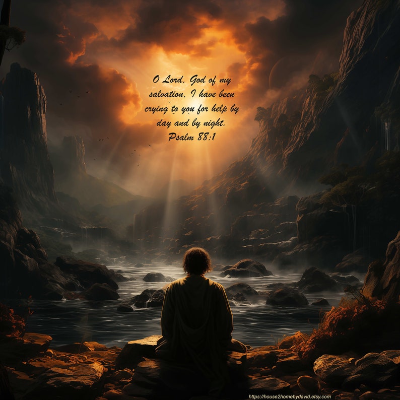 AI Generated Image of Psalm 88:1, Digital Print, Digital Art, Wall Art ...