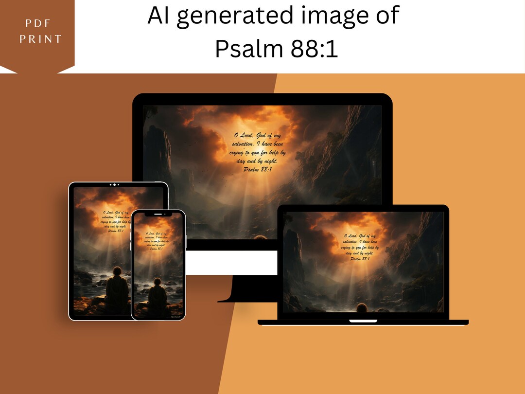 AI Generated Image of Psalm 88:1, Digital Print, Digital Art, Wall Art ...