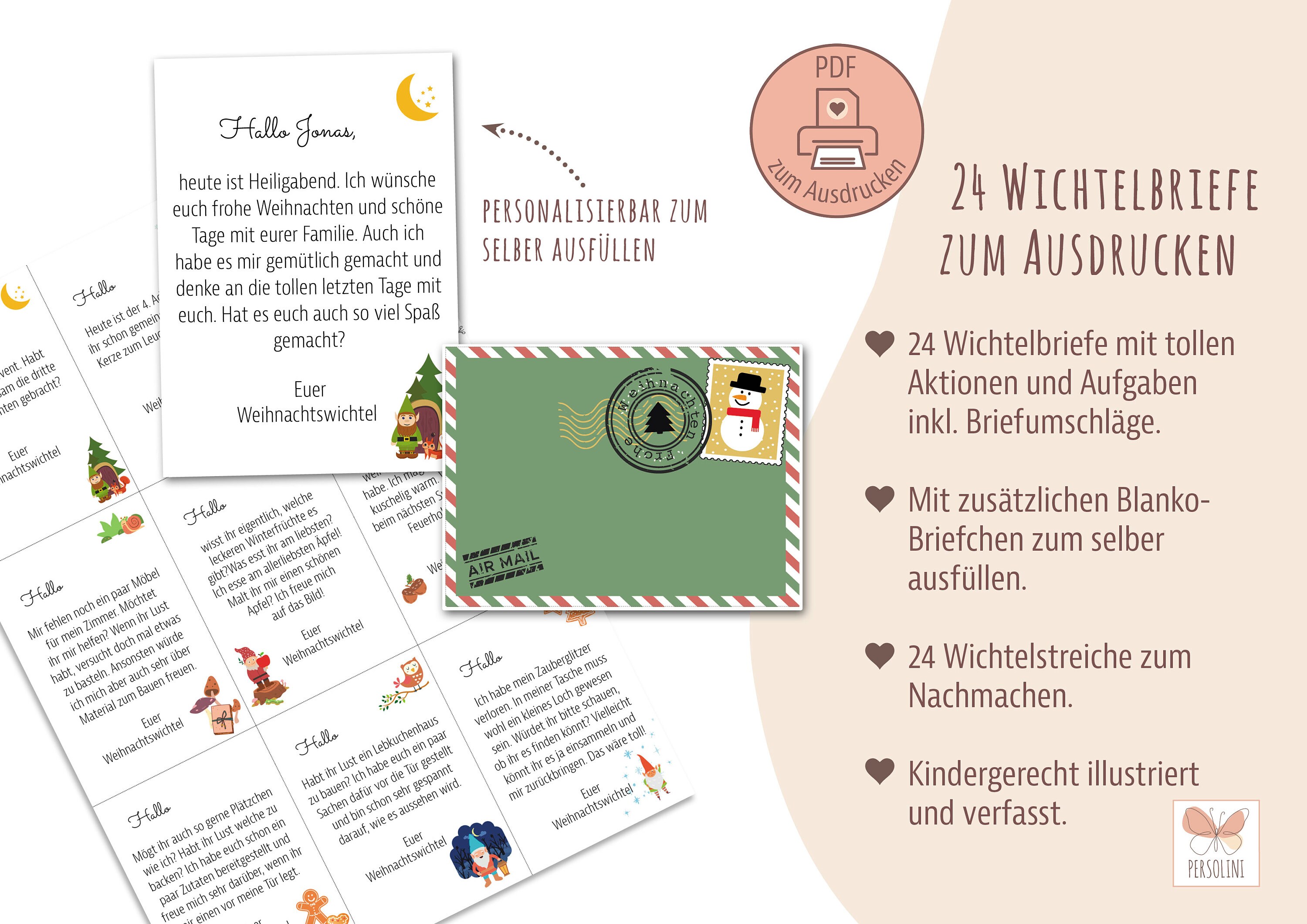 Secret Santa Letters to Print Out Download Instantly Secret Santa ...