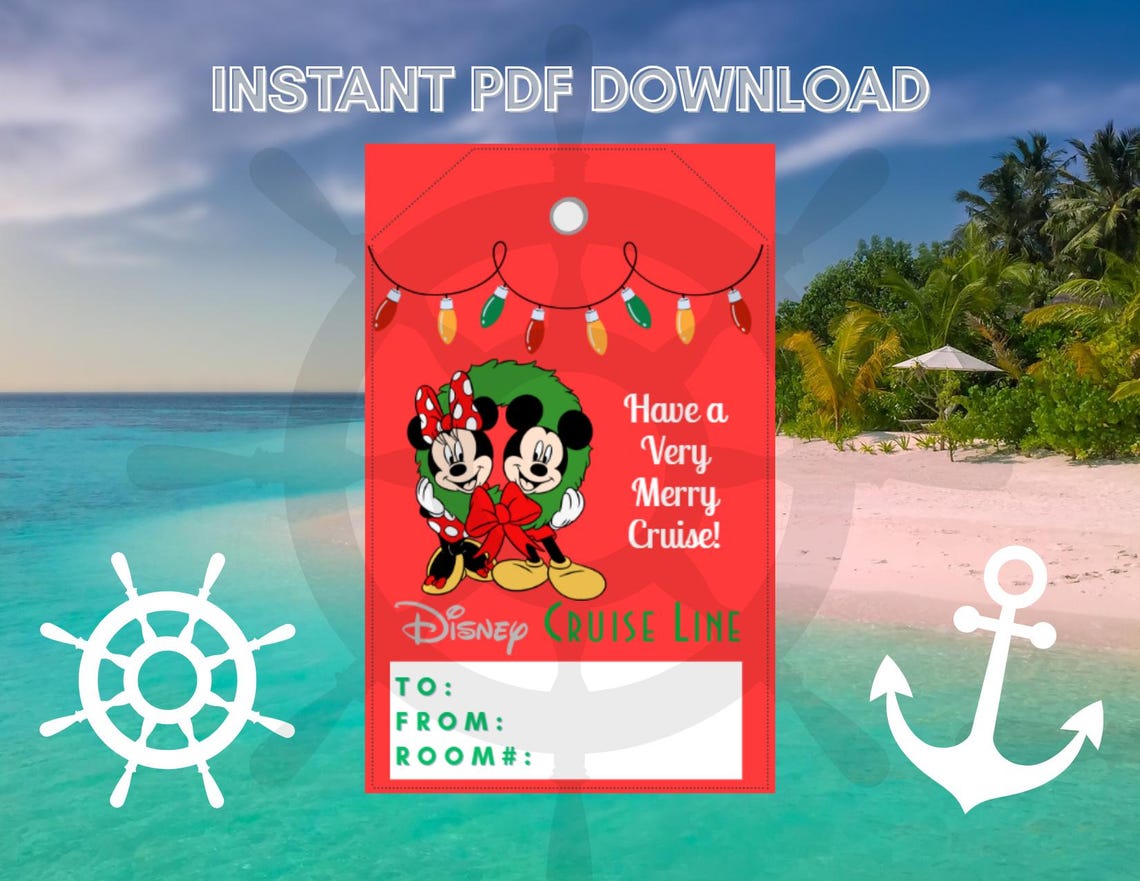 Disney Cruise Line Christmas Fish Extender Gift Tags - Digital Download ...