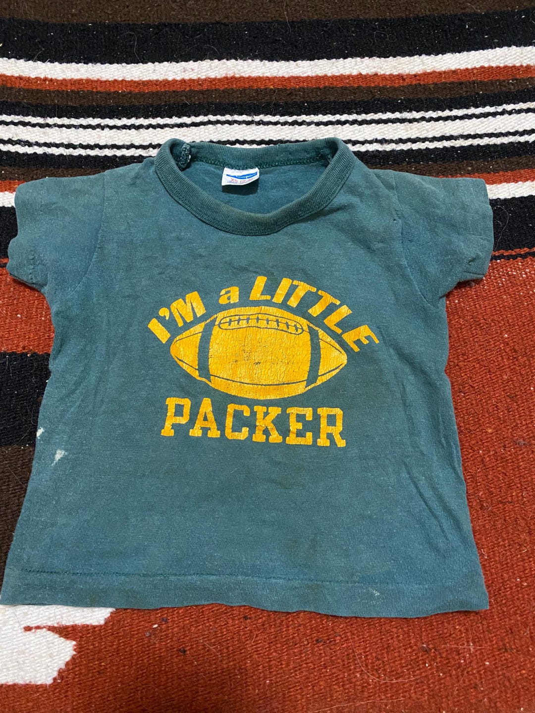 1970’s I’m a Little Packer T-shirt Champion Blue Bar Size XS 2-4 ...