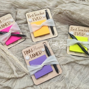 Teacher Gift Sticky Note Post It Holder, Teacher Personalized Gifts ...