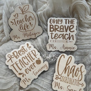 Personalized Engraved Teacher Magnet, Engraved Teacher Appreciation ...