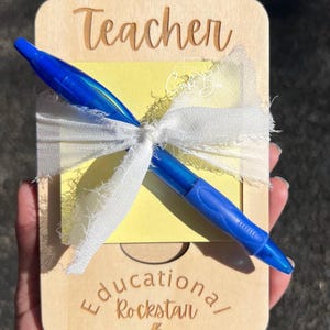 Teacher Gift Sticky Note Post It Holder, Teacher Personalized Gifts ...