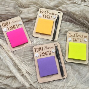 Teacher Gift Sticky Note Post It Holder, Teacher Personalized Gifts ...