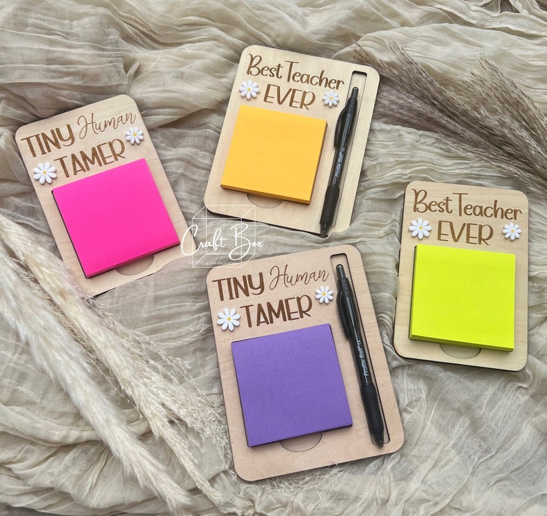 Teacher Gift Sticky Note Post It Holder, Teacher Personalized Gifts ...