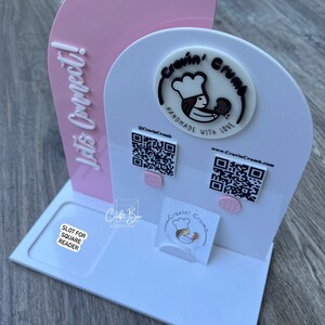 Double Arch QR Code Sign: Vendor Display With Card Holder - Etsy