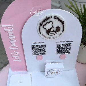 Double Arch QR Code Sign: Vendor Display With Card Holder - Etsy