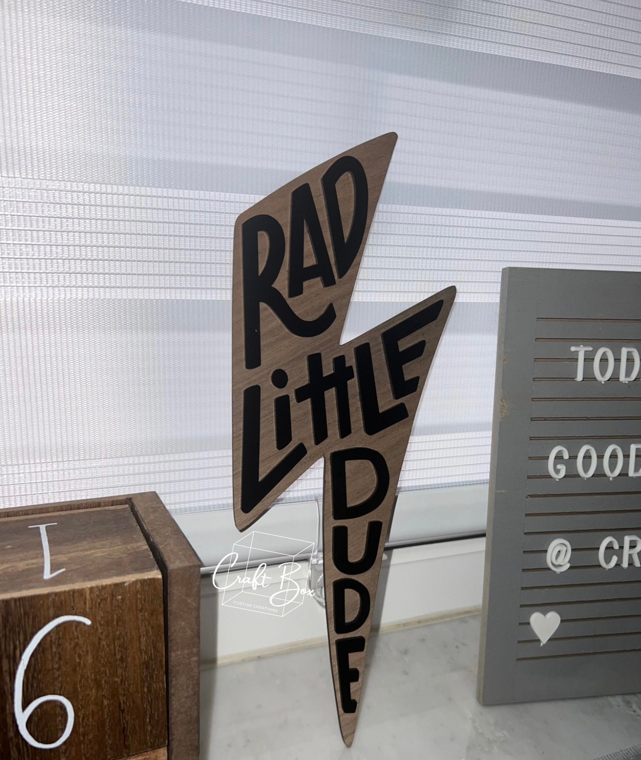 Rad Little Dude Lightning Bolt Sign, Nursery Room Decor, Boys Room ...