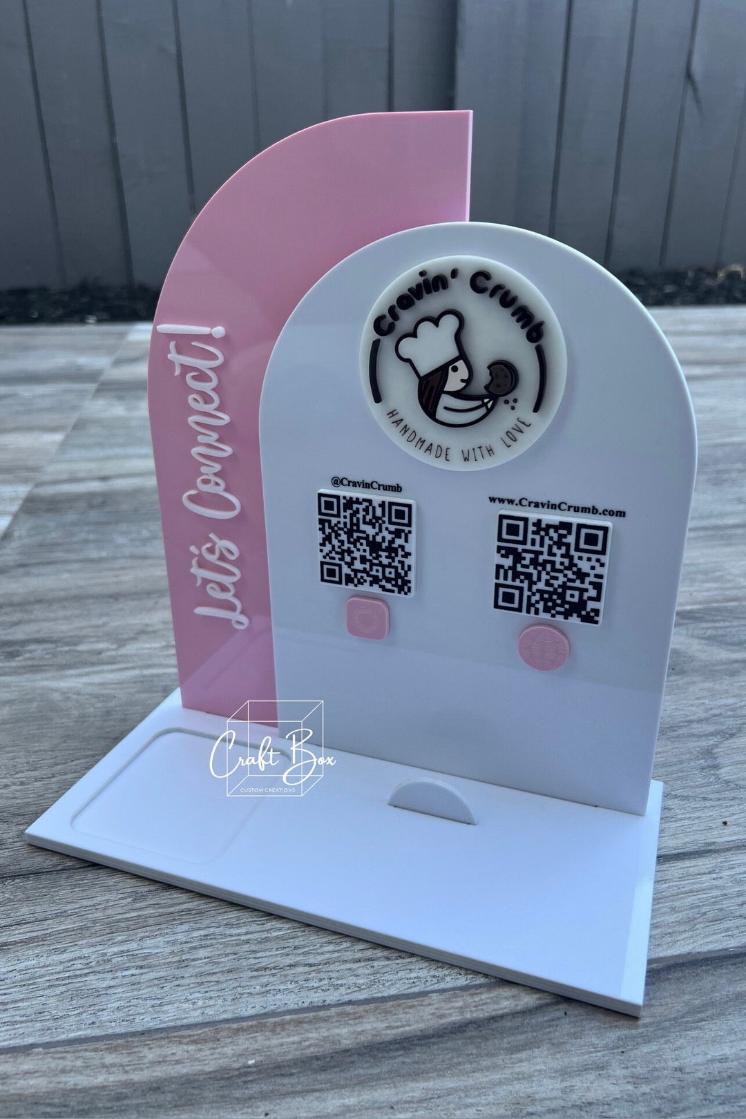 Double Arch QR Code Sign: Vendor Display With Card Holder - Etsy