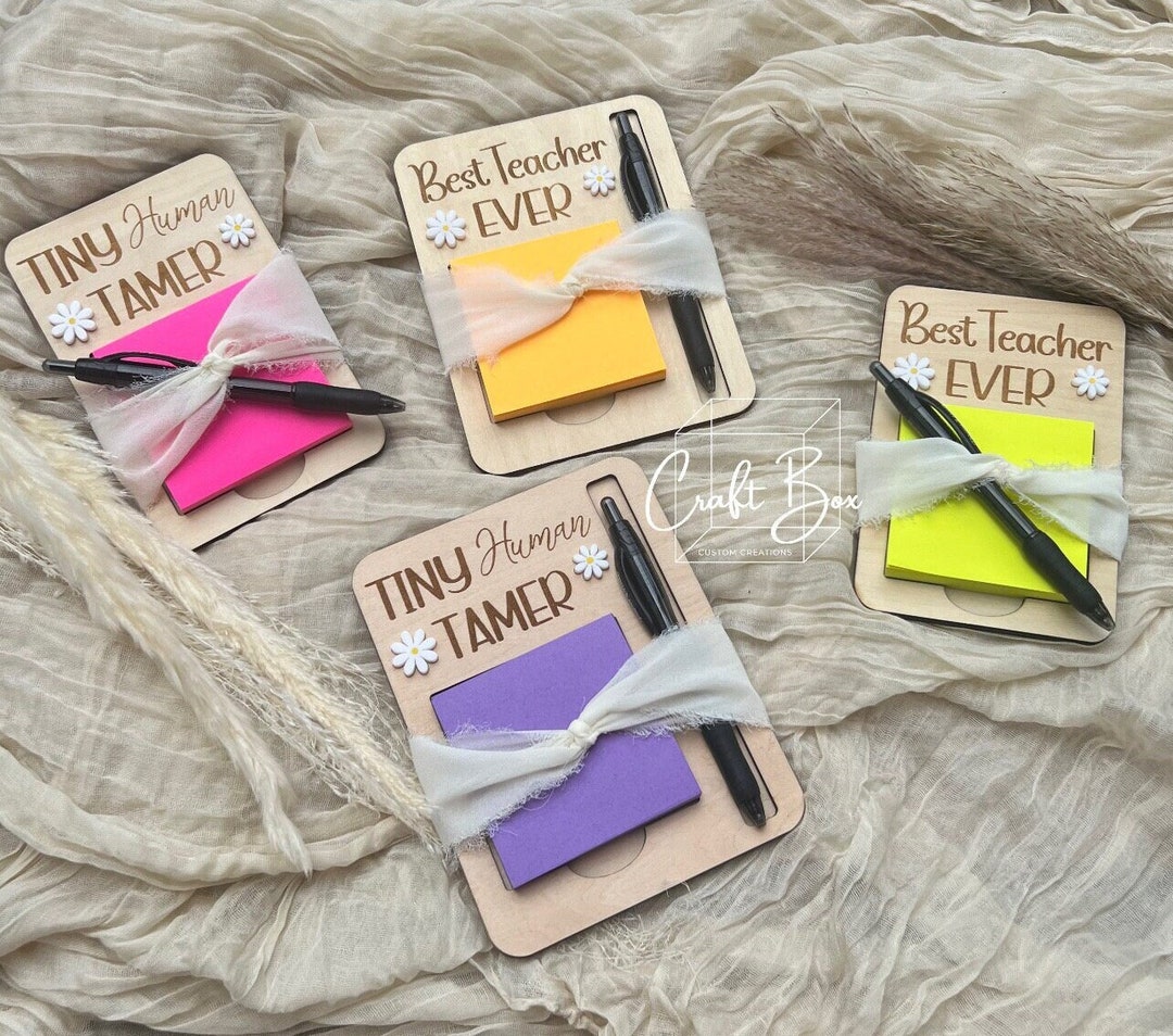 Teacher Gift Sticky Note Post It Holder, Teacher Personalized Gifts ...