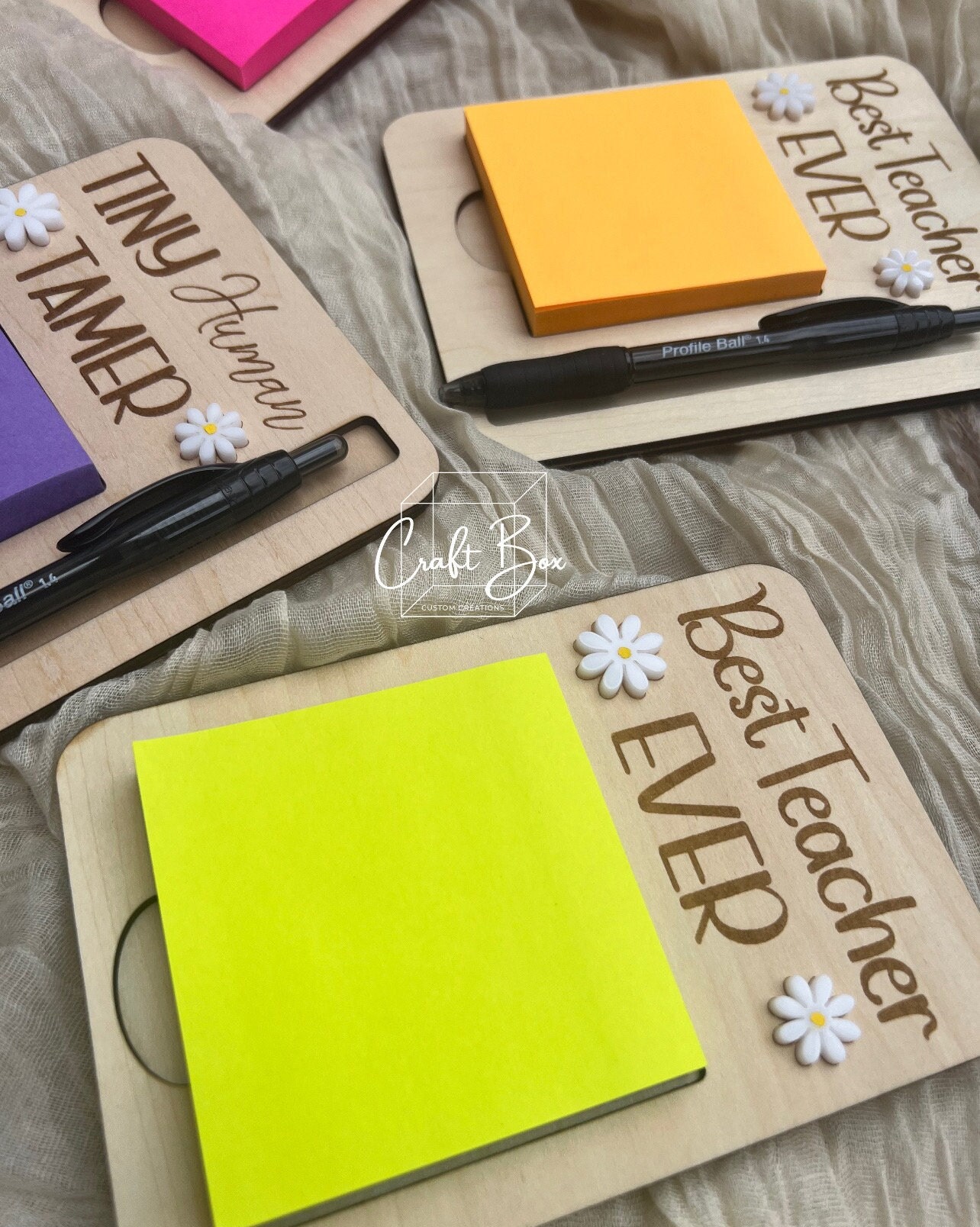 Teacher Gift Sticky Note Post It Holder, Teacher Personalized Gifts ...