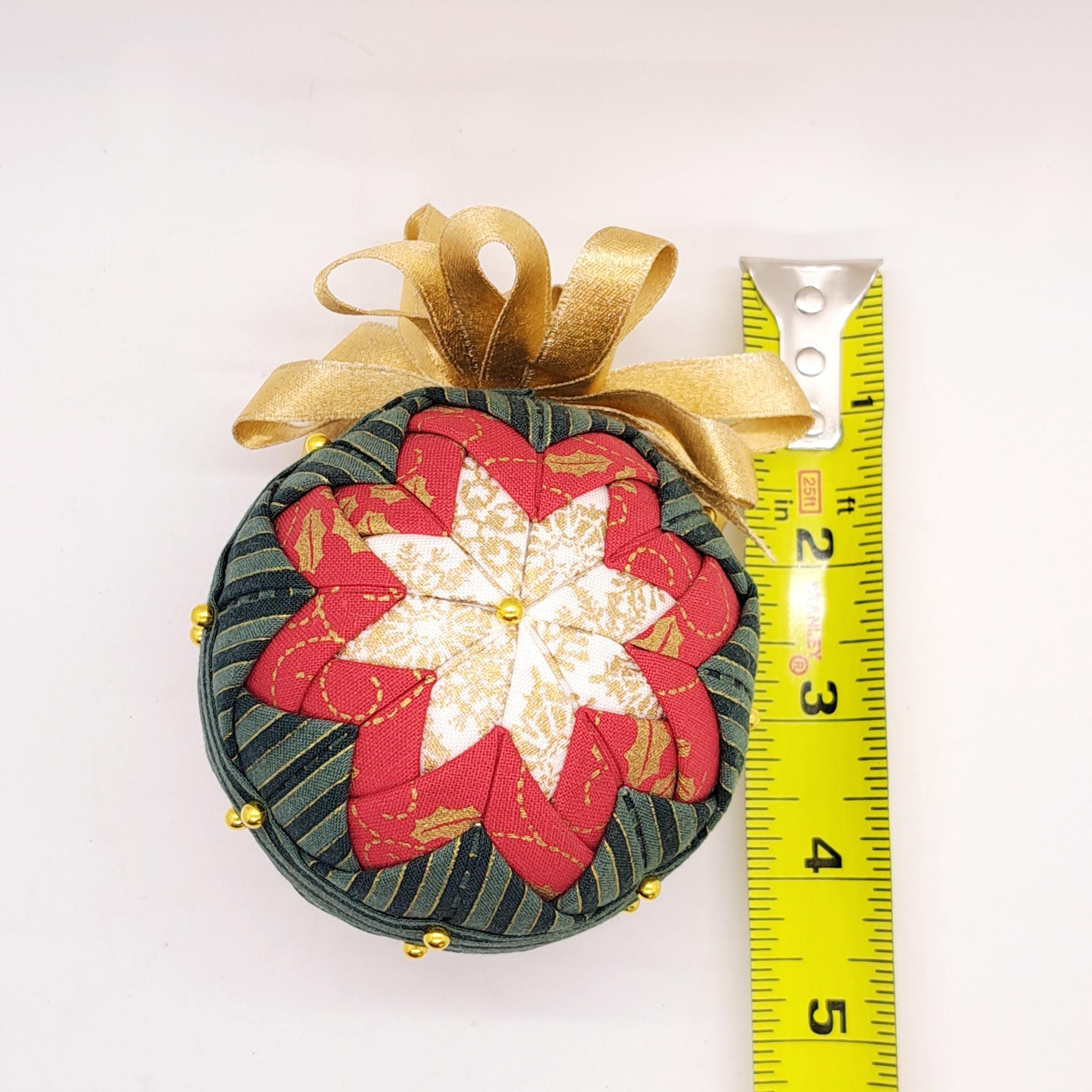 Quilted Star Ornament – Handmade Christmas Decor With Gold Bow - Etsy