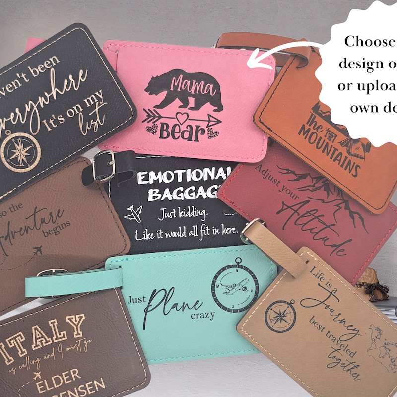 Leather Luggage Tag - Etsy