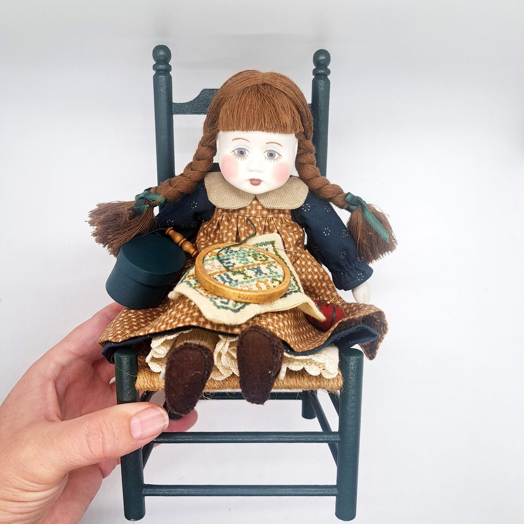 Vintage Gail Wilson Porcelain Doll With Sewing Scene - Etsy