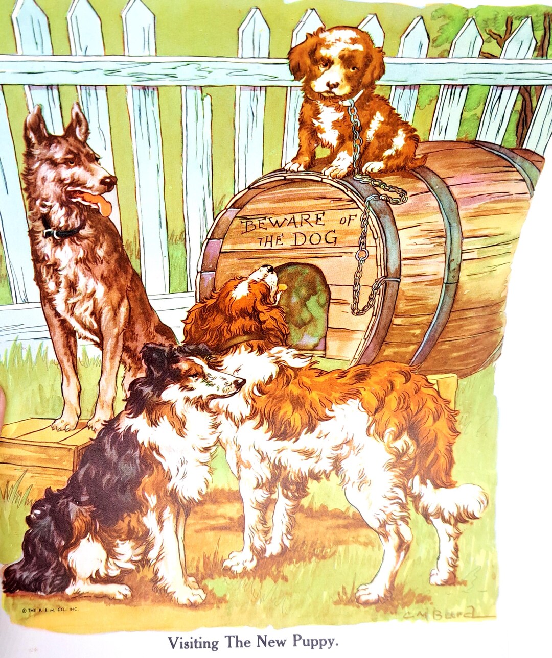 Vintage Puppy Print: 1940s Nursery Rhyme Illustration (8.5x12) - Etsy
