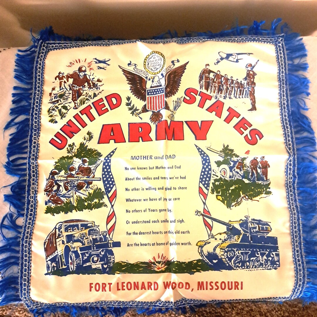 WWII Era Military Pillow Sham – U.S. Army Gift – Fort Leonard Wood ...