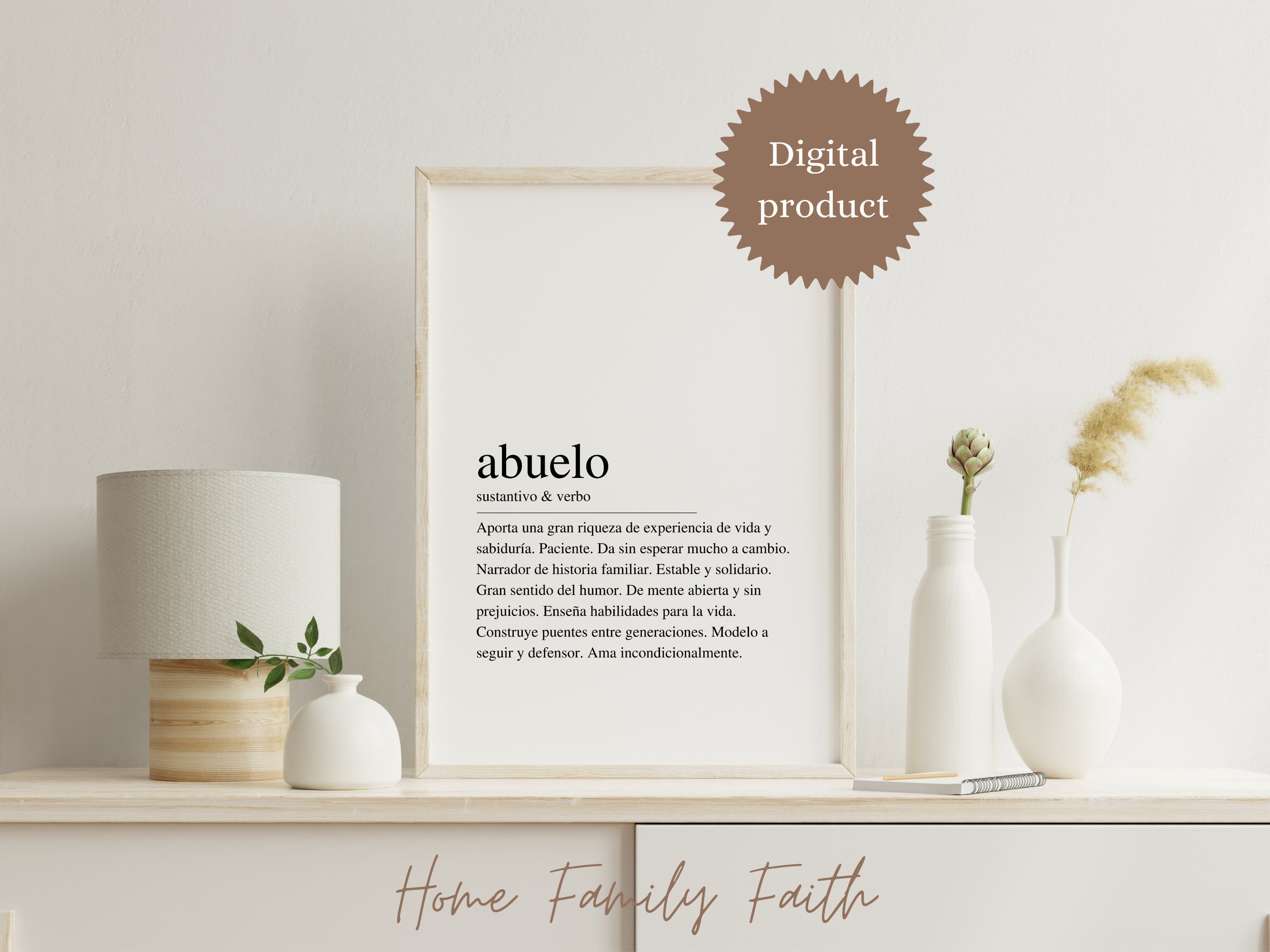 Abuelo Regalo Spanish Print Father's Day Gift - Etsy