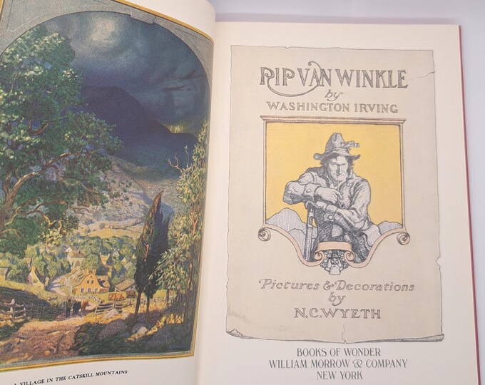 Vintage 1987 Rip Van Winkle by Washington Irving, Illustrated by N C ...