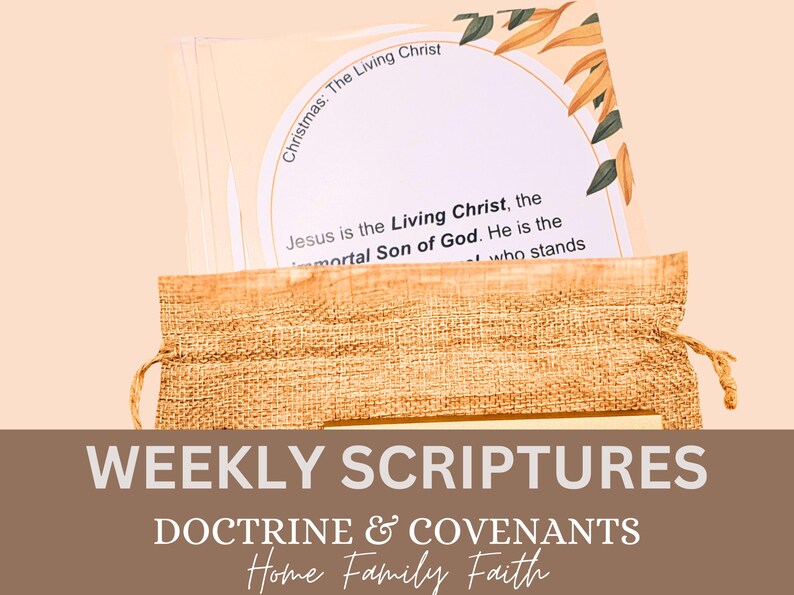 Weekly Scripture Cards With Bag and Stand Doctrine and Covenants 2025 ...