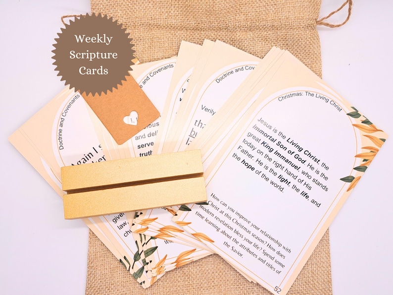 Weekly Scripture Cards With Bag and Stand | Doctrine and Covenants ...