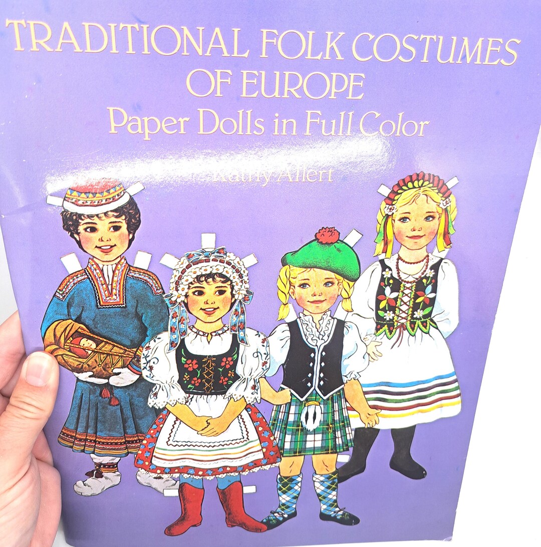 Vintage 1983 Folk Costumes of Europe Paper Dolls: 29 Color ...
