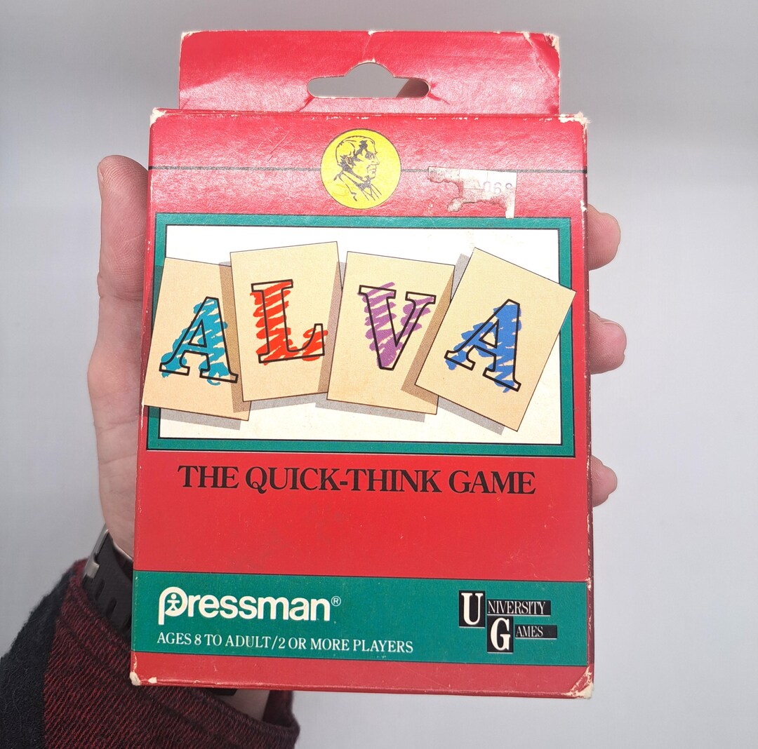 Vintage ALVA the Quick Thinking Card Game by University Games | 1987 ...