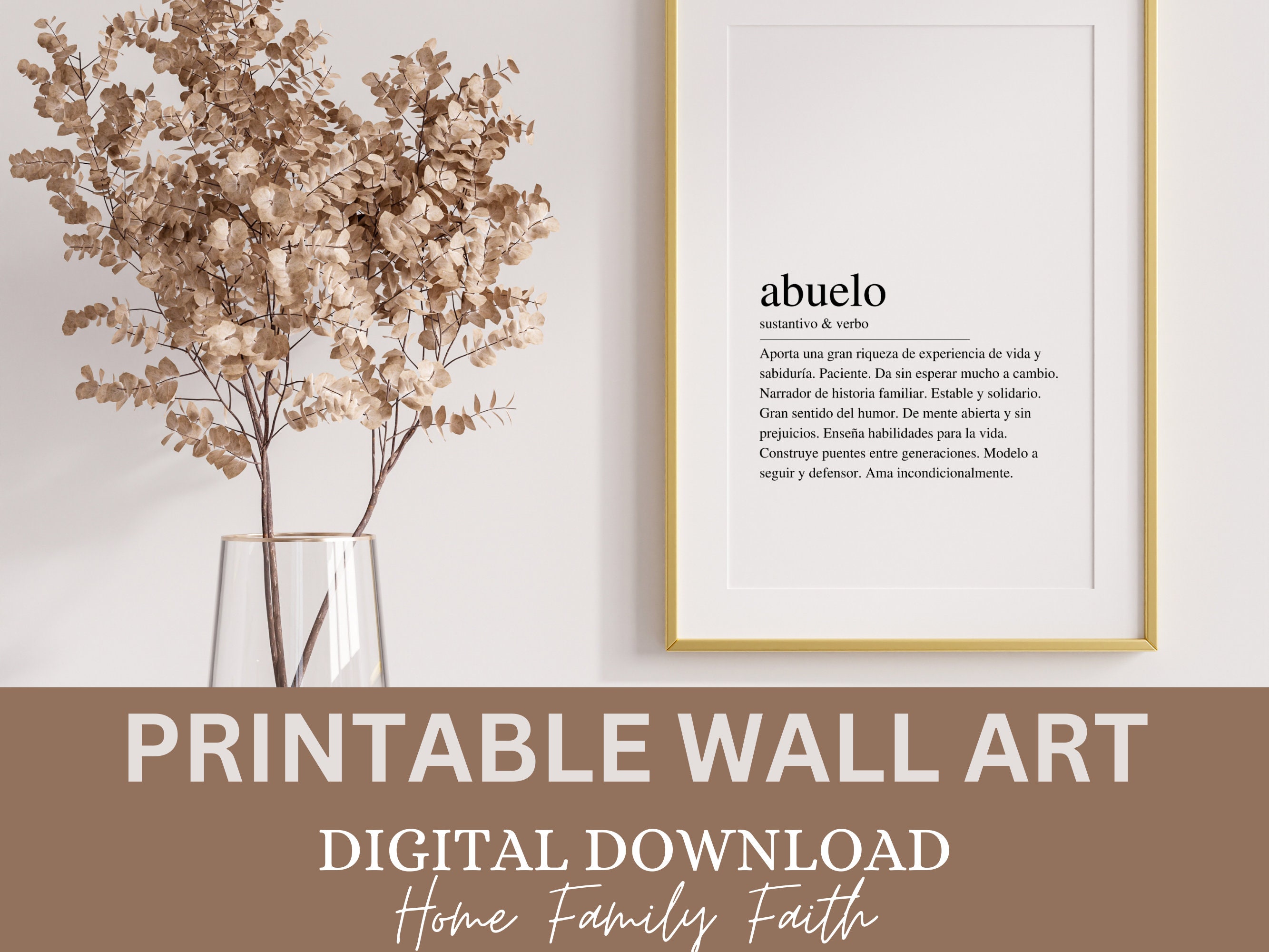 Abuelo Regalo Spanish Print Father's Day Gift - Etsy