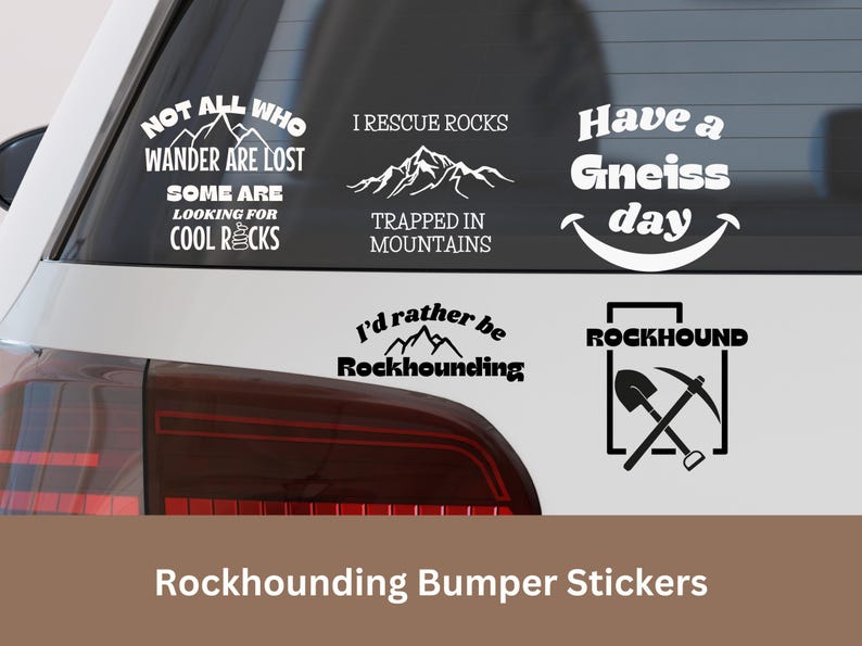 Rockhounding Bumper Sticker: Vinyl Car Decal - Geologist Gift - Etsy