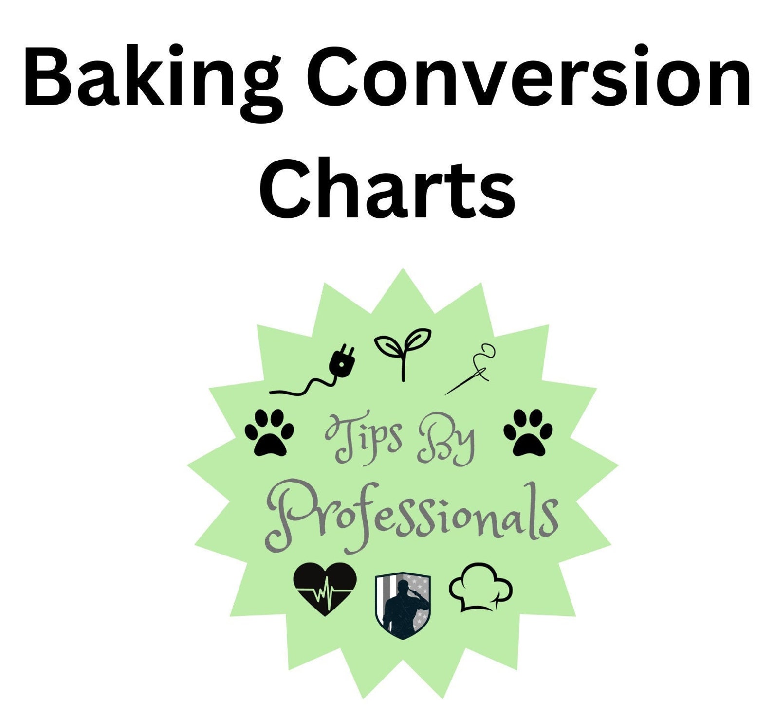 Baking Conversion Charts - Etsy