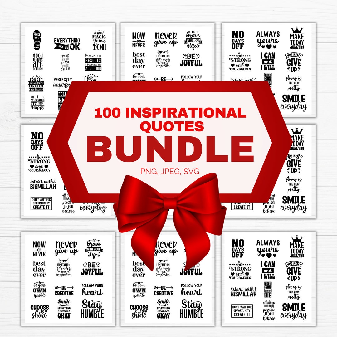 Inspirational Quotes, SVG, PNG, Inspirational Bundle, Inspiration Quote ...