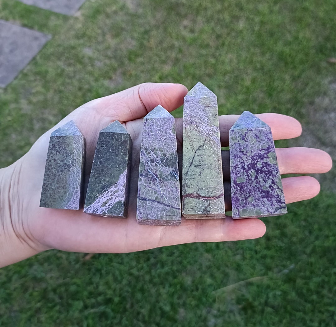 Rare Crystal Stichtite Serpentine Atlantisite Tower Atlantisite Purple ...