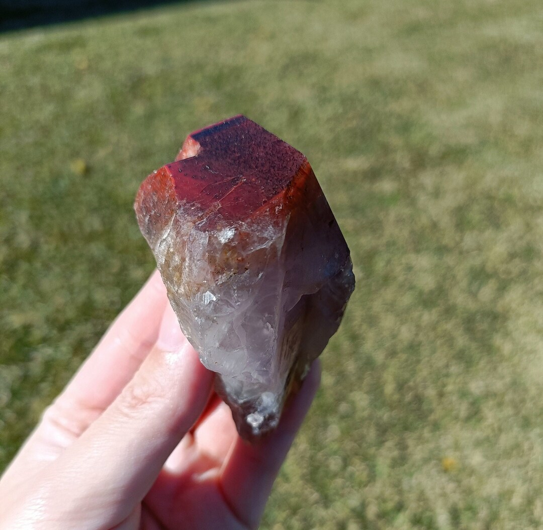 RARE Auralite 23 Raw Crystal Tooth, Canada Bay Amethyst With Hematite ...