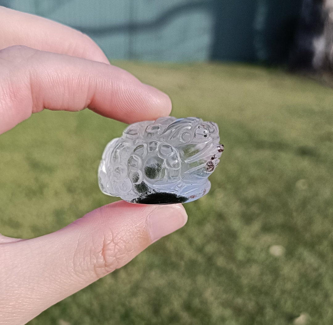 Garden Quartz Money Frog Money Toad Crystal Carving, Feng Shui for ...