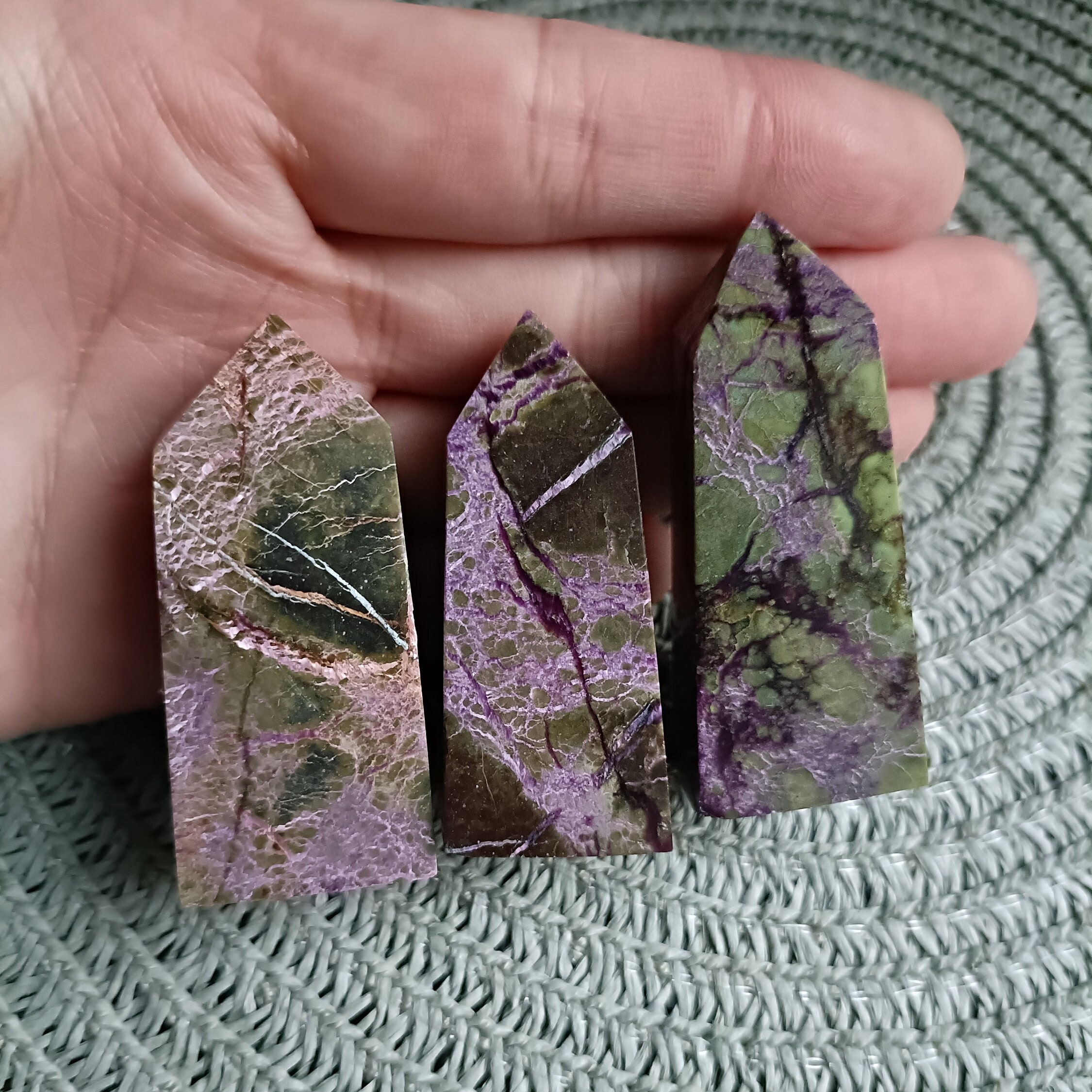 Rare Crystal Stichtite Serpentine Atlantisite Tower - Etsy Australia