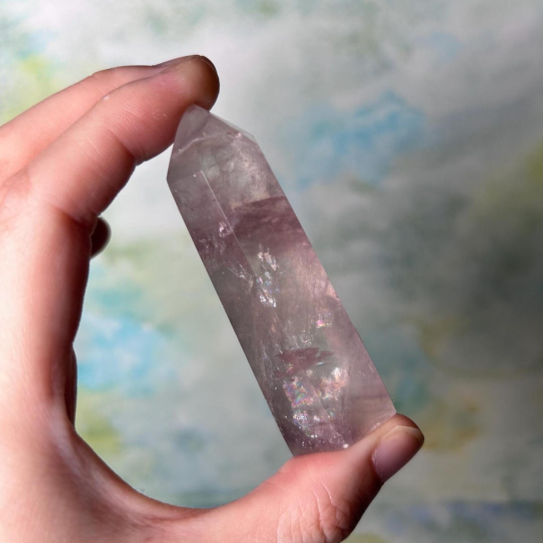Fluorite and Mica Inclusion Crystal Tower, Healing Crystal Point for ...