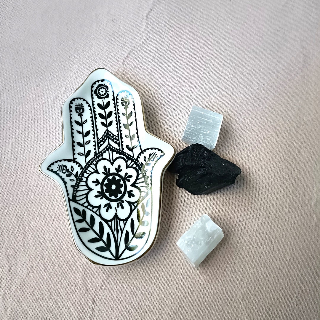 Small Hamsa Hand Shape Ceramic Bowl, Jewellery Dish, Ceramic Home ...