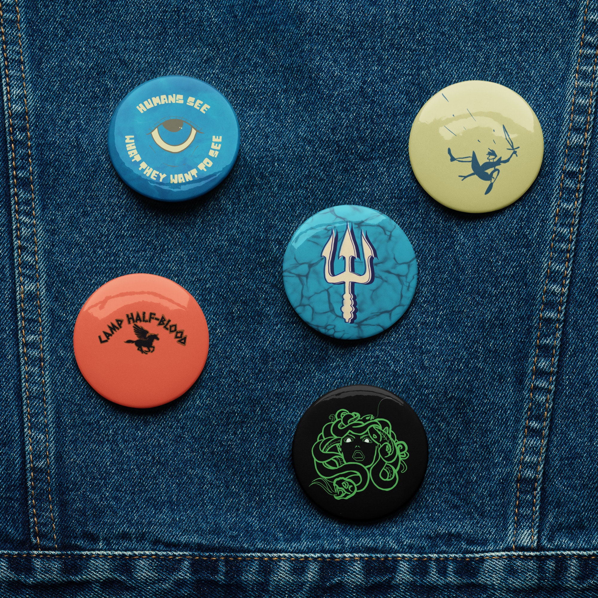 Percy Jackson Pin Collection: Mythical Heroes Set for Demigod ...