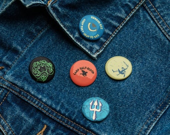 Inspired by Percy Jackson Buttons Heroes of Olympus Pinback Buttons PJO ...