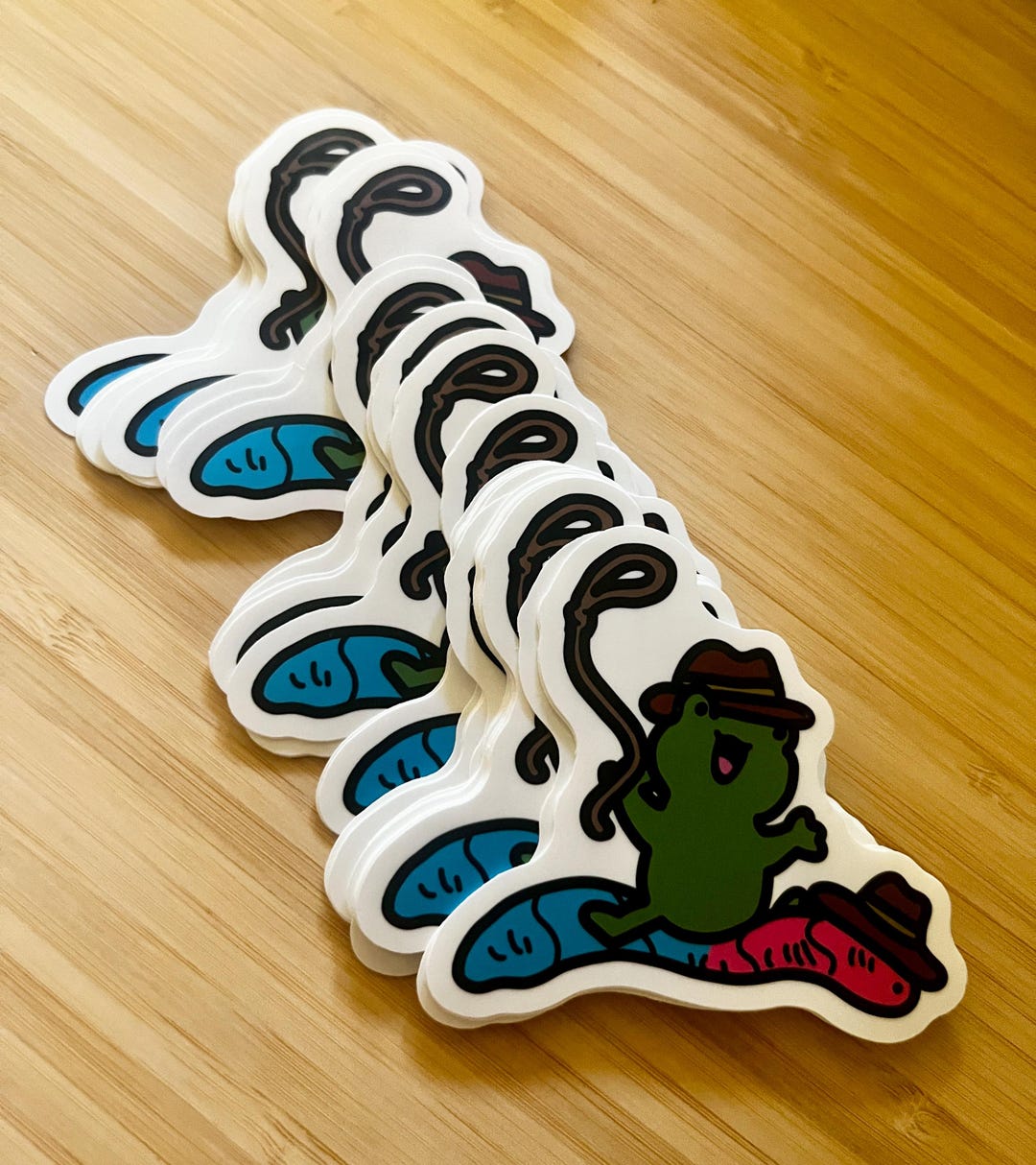Cowboy Billy and Beau Cassidy - Cowboy Frog on a Sour Gummy Worm - Etsy
